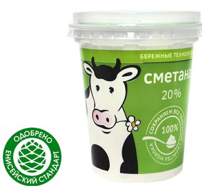 Сметана Семенишна 20% 300мл стакан купить в Красноярске с доставкой на ...